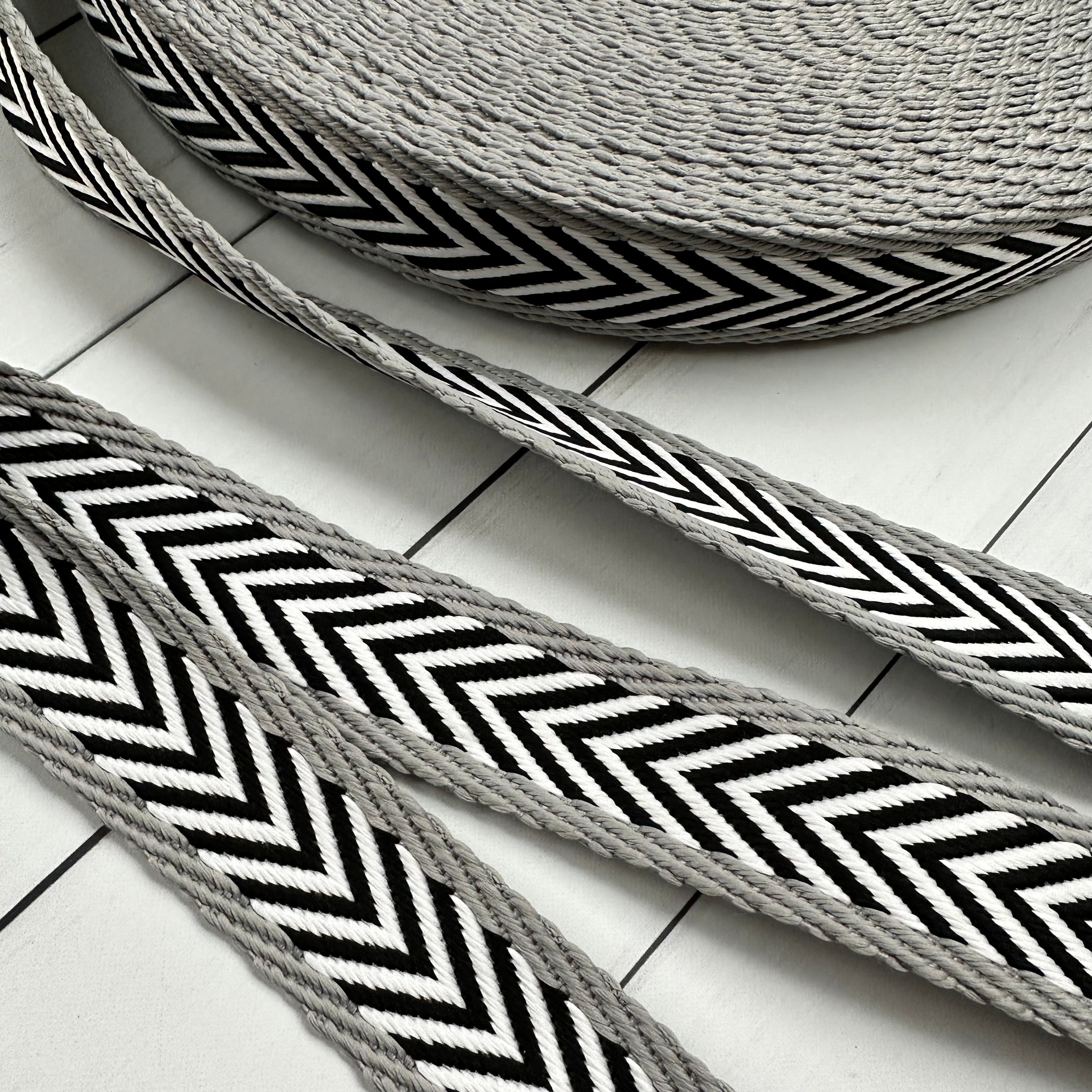 Webbing: Chevron in Black & White