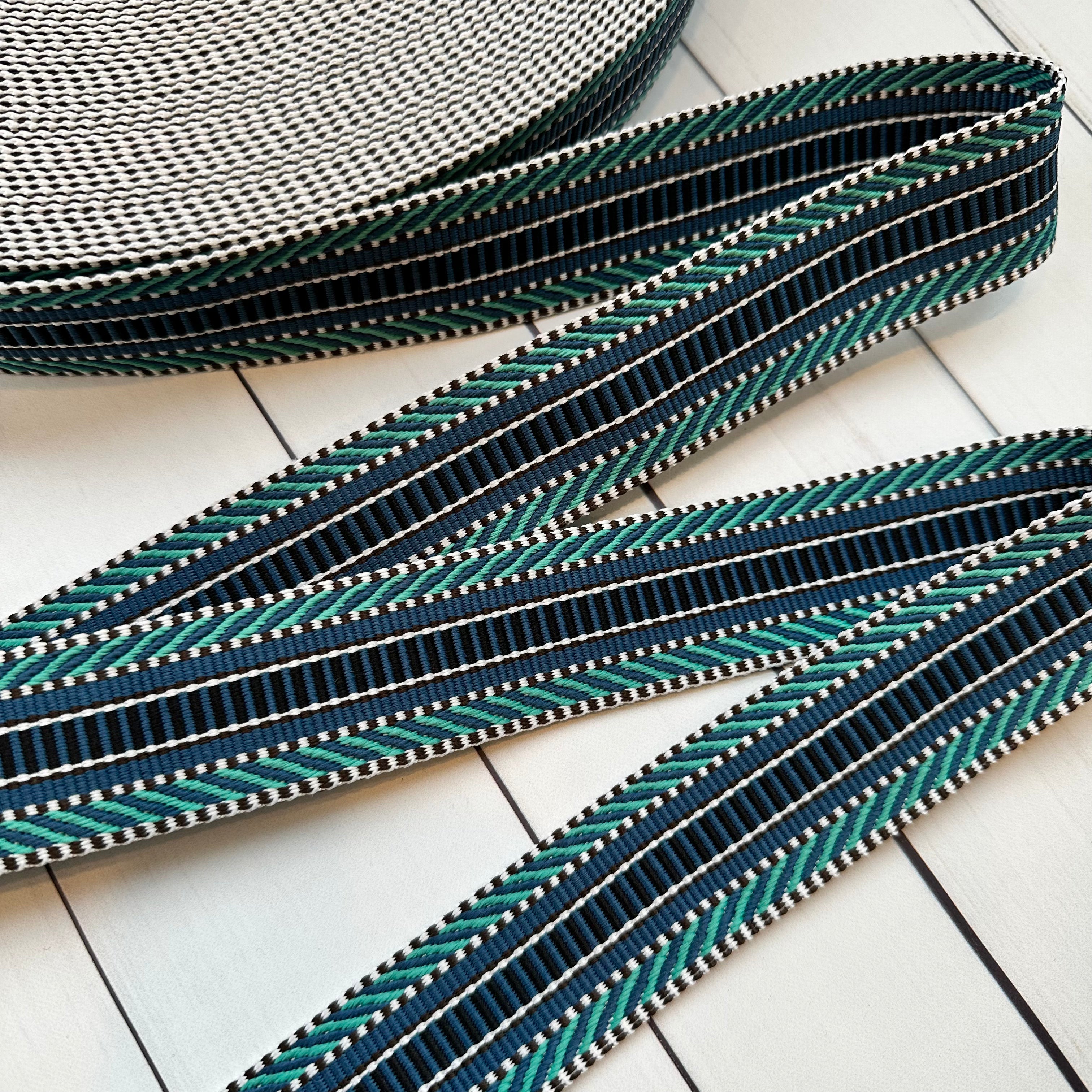 Jacquard Webbing: Ocean