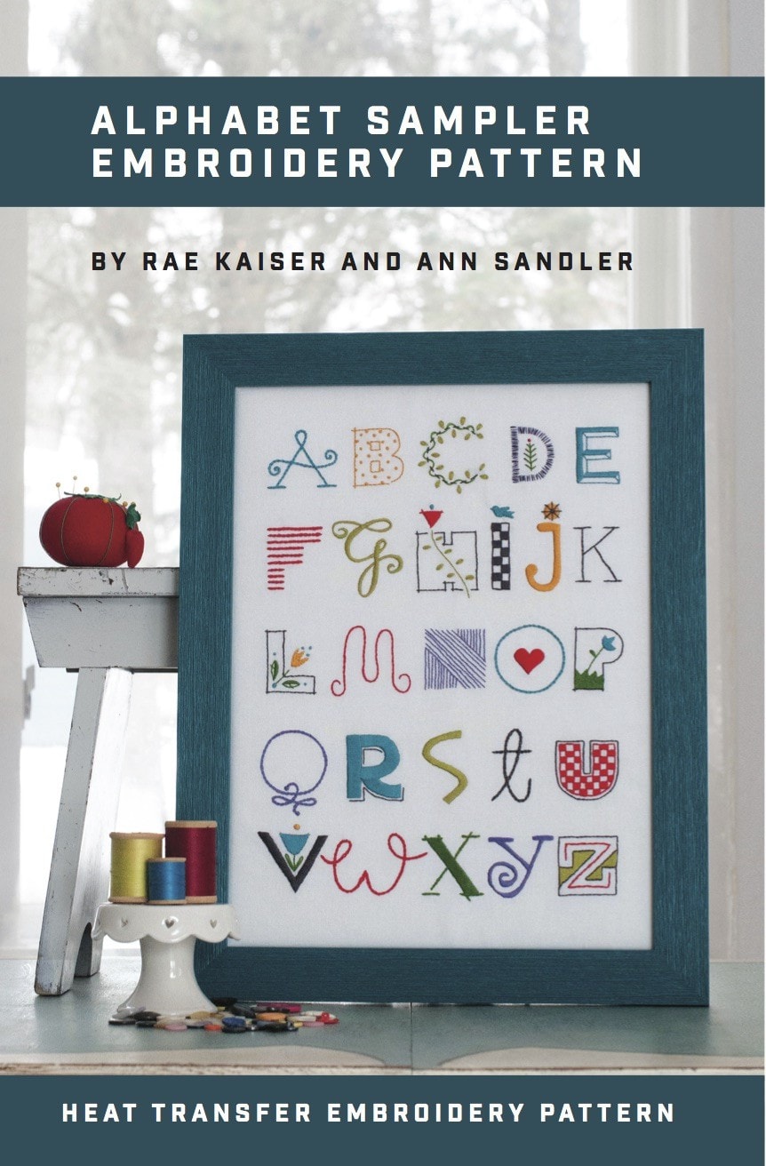 Alphabet Sampler Printed Pattern w/ Iron Transfer